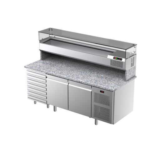 Ilsa ventilated pizza counter ideal for pizzerias